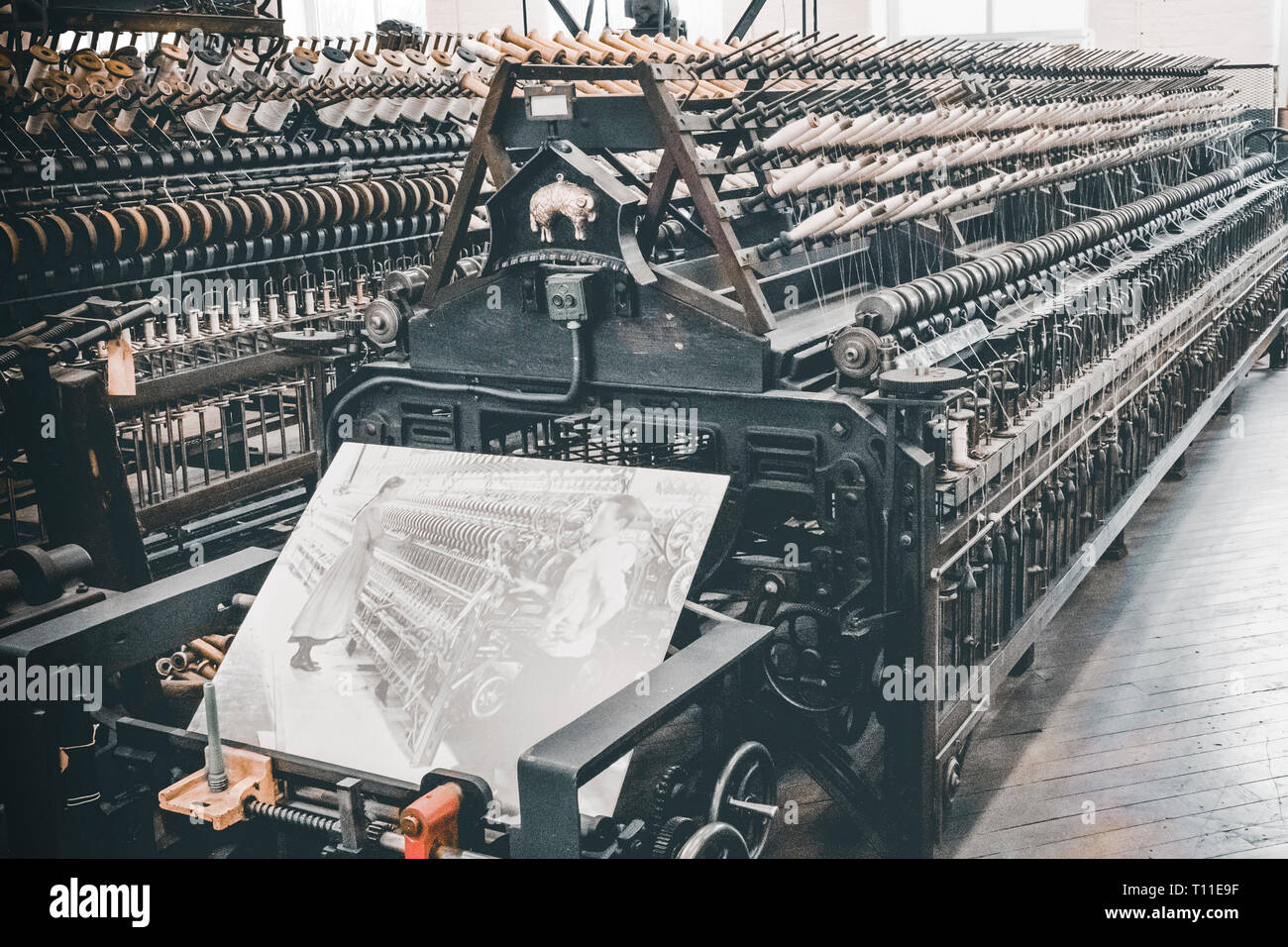 The Textile department at Bradford Industrial Museum, West Yorkshire ...