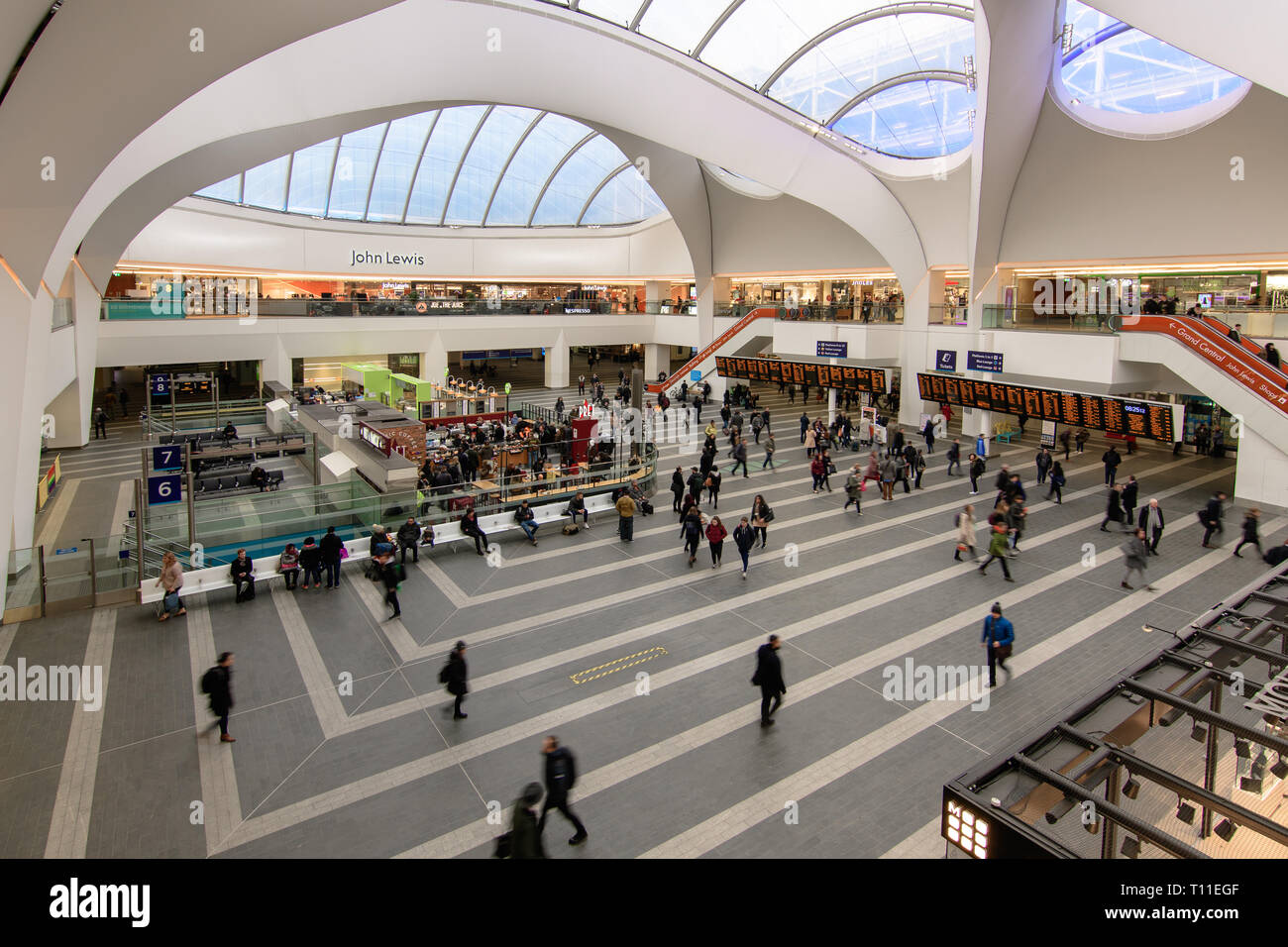 BIRMINGHAM UK FEBRUARY 22 2018: A photograph documenting commuters and ...