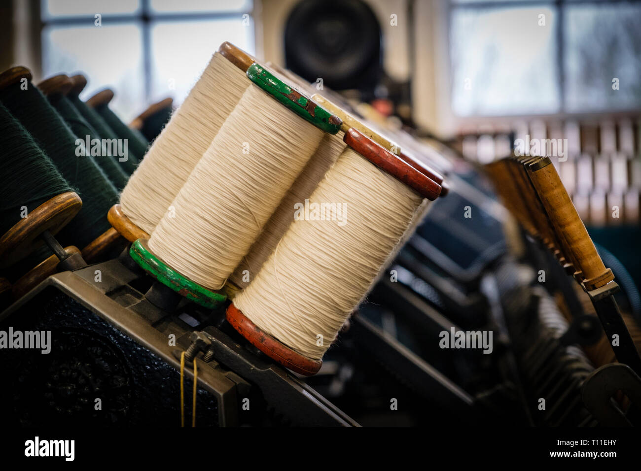 The Textile department at Bradford Industrial Museum, West Yorkshire ...