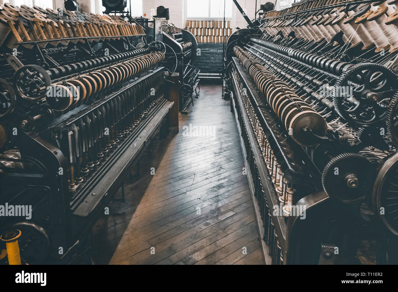 The Textile department at Bradford Industrial Museum, West Yorkshire ...