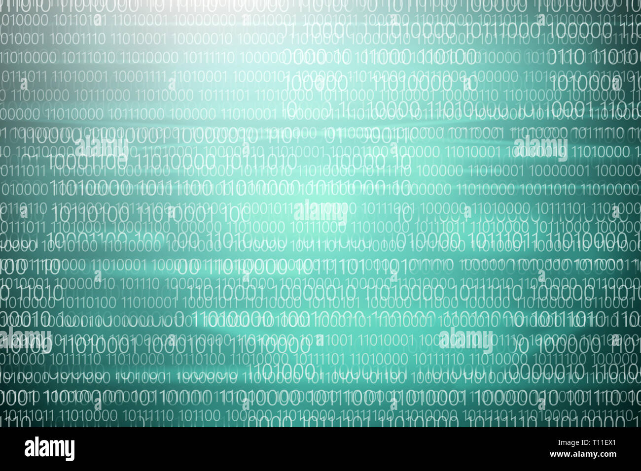 Abstract binary code on blue screen Stock Photo - Alamy