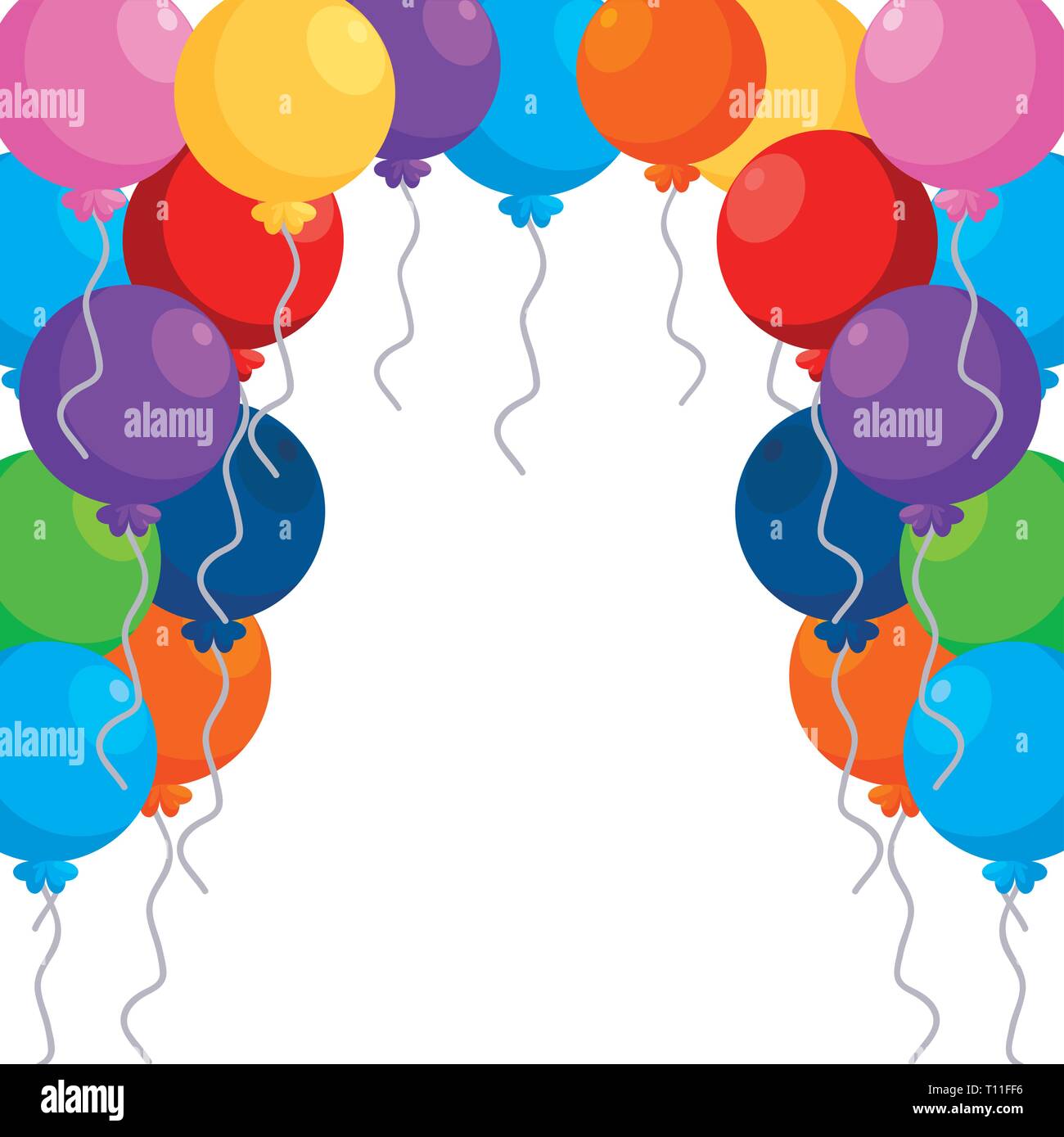 Birthday Balloons Border Clipart