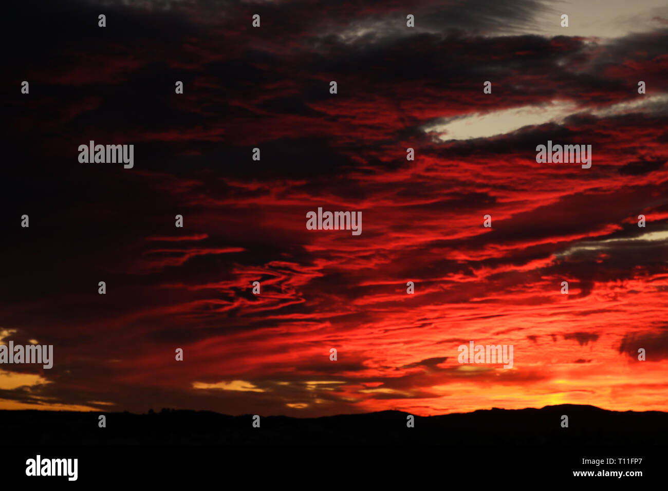 Dramatic fiery storm sky Stock Photo - Alamy