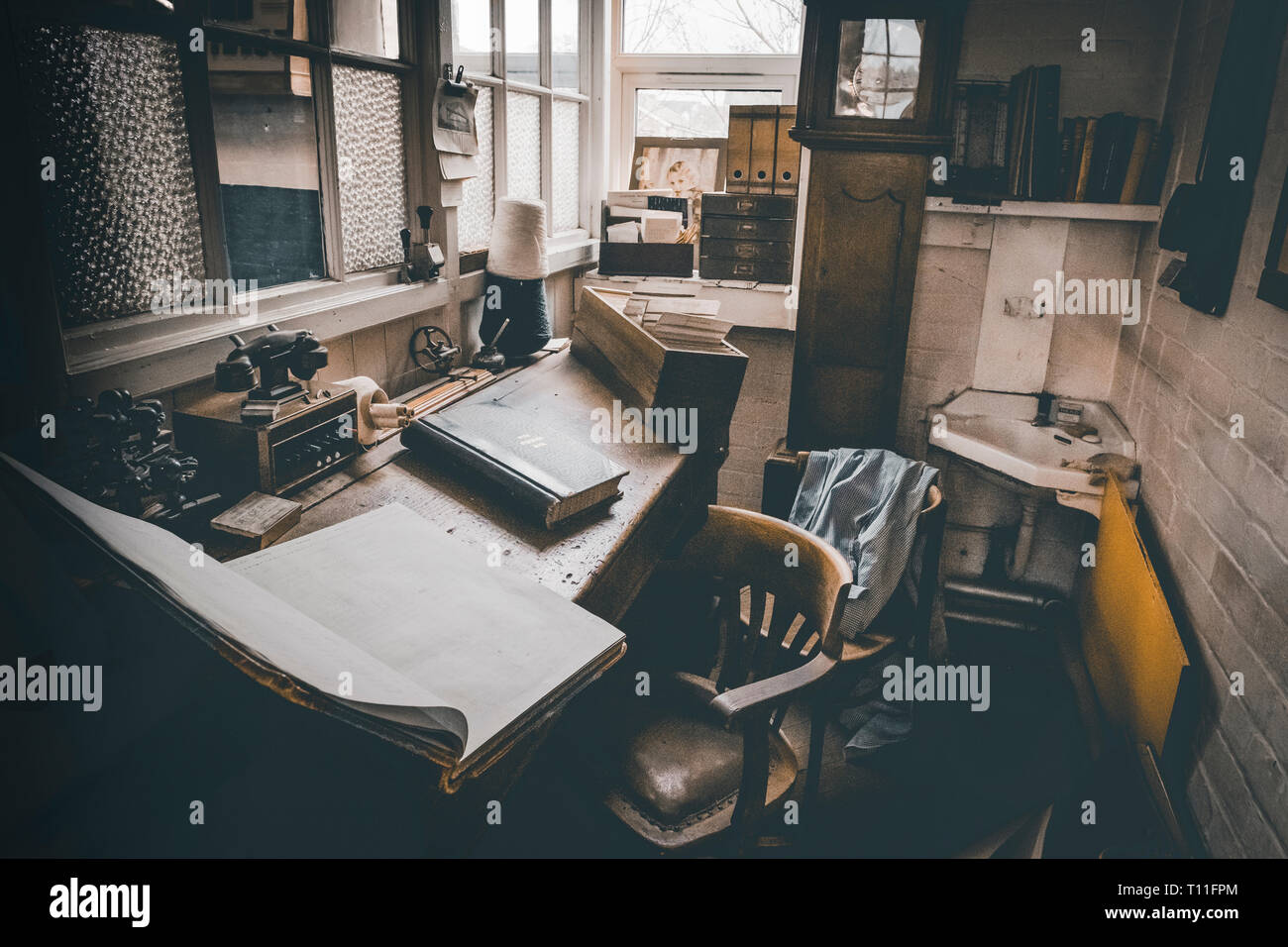 The Mill Office at Bradford Industrial Museum, West Yorkshire, England ...