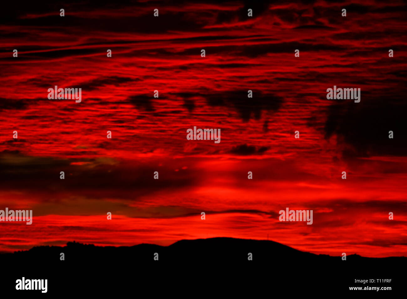 Dramatic fiery storm sky Stock Photo - Alamy