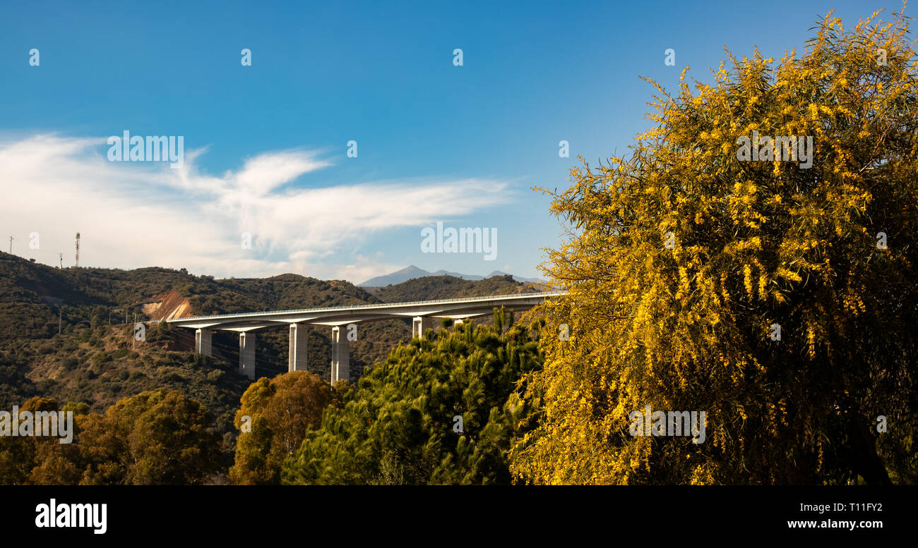 Bridge in spain in sunset Stock Photo - Alamy