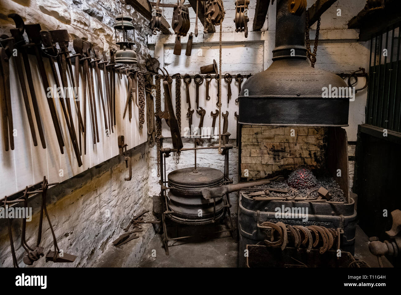 The Blacksmiths workshop at Bradford Industrial Museum, West Yorkshire ...