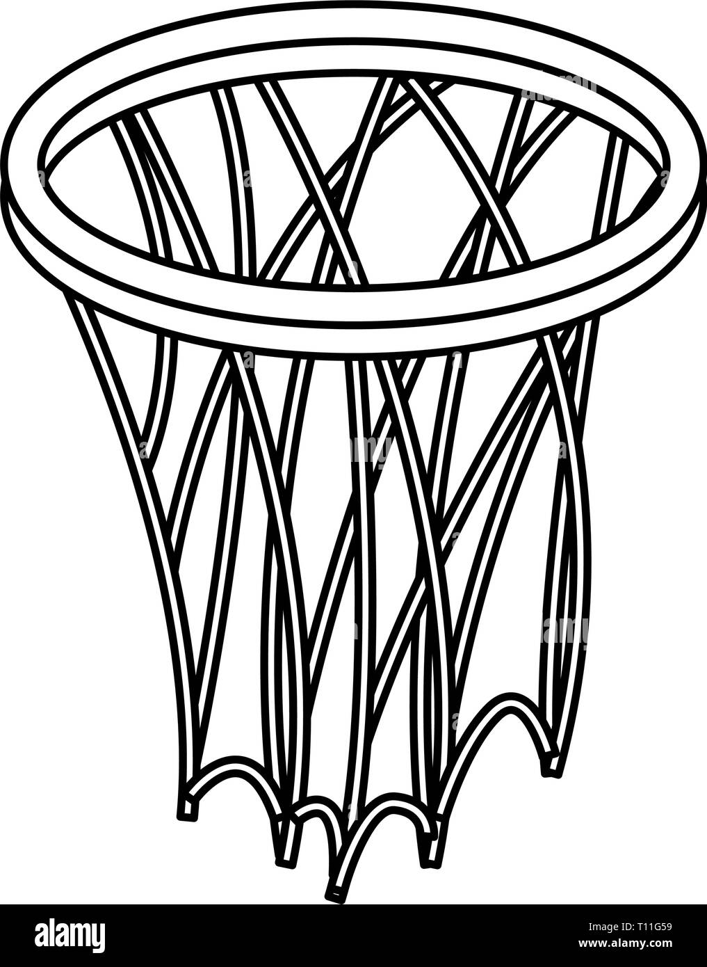 basketball sport hoop line vector illustration design Stock Vector ...