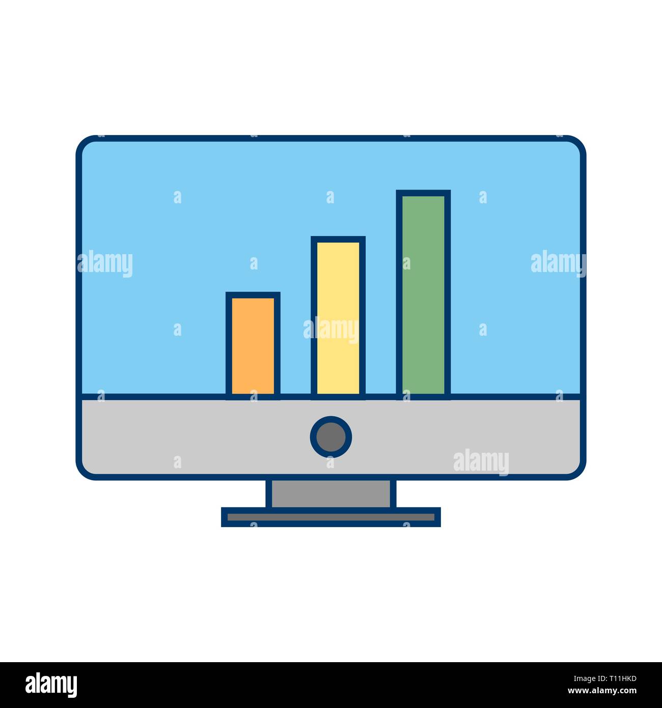 Vector Stats Icon Stock Photo - Alamy