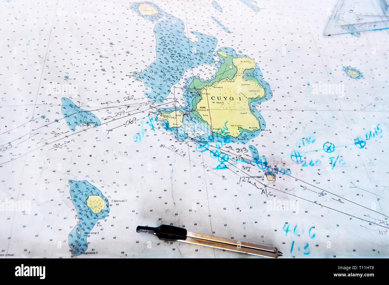 Island palawan map hi-res stock photography and images - Alamy