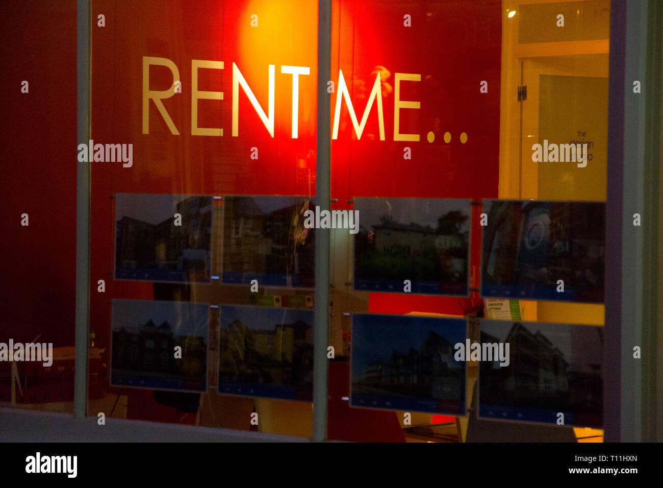 rent,me,sign,in,window,of,estate,agent,Cowes,Isle of Wight, England, UK ...