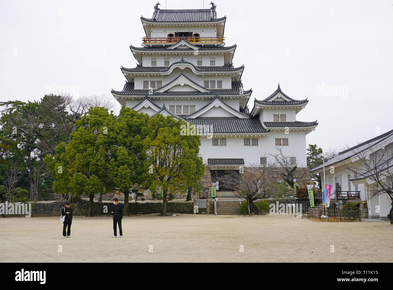 FUKUYAMA, JAPAN –27 FEB 2019- View of the Fukuyama Castle (Fukuyama-jo ...