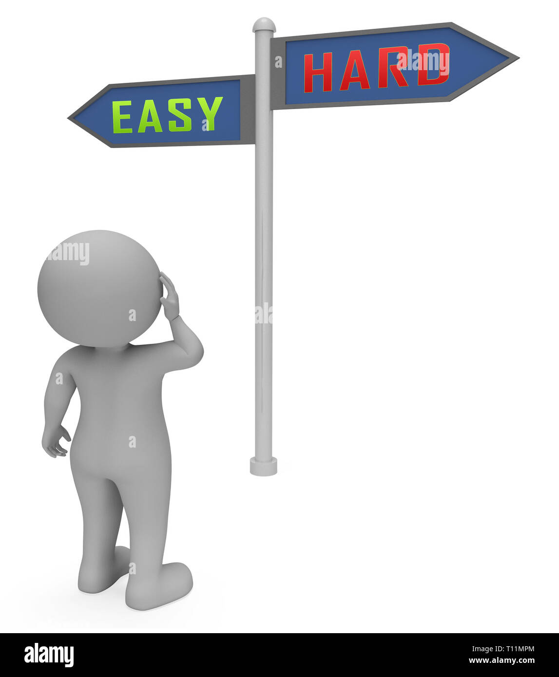 Easy vs hard hi-res stock photography and images - Alamy