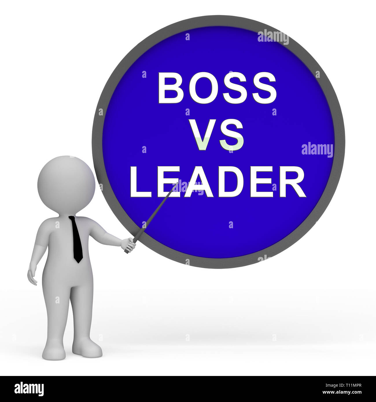 Boss Vs Leader Sign Means Leading A Team Better Than Managing ...