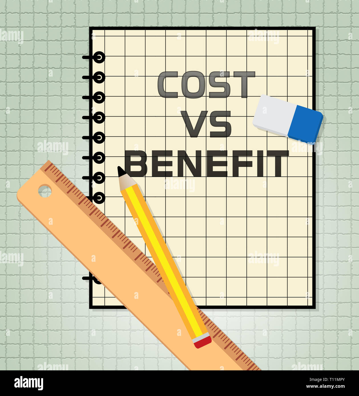 Benefit Versus Cost Book Means Value Gained Over Money Spent ...