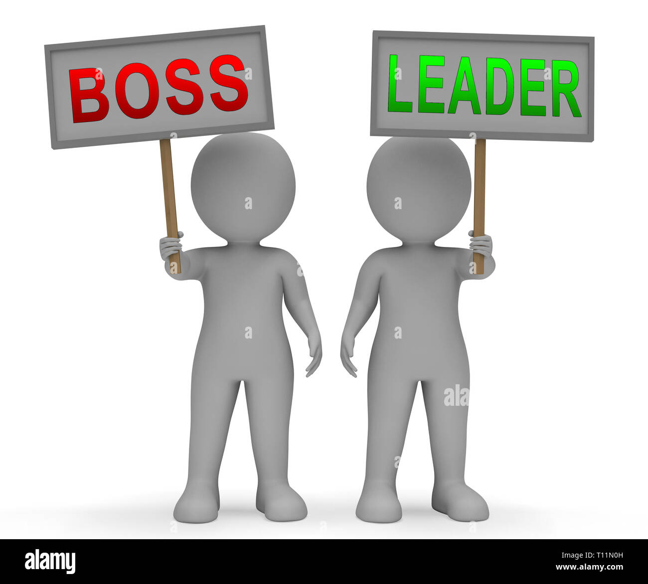 Leader vs manager Cut Out Stock Images & Pictures - Alamy
