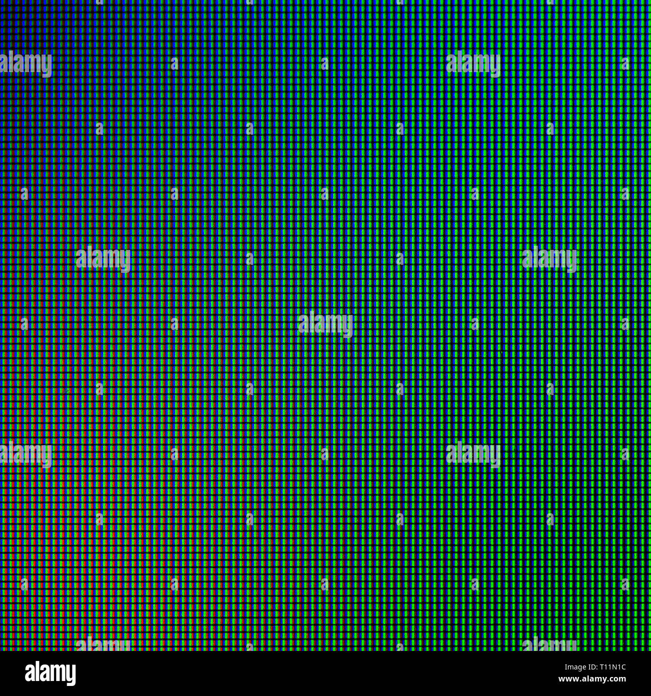 LED lights from computer LED monitor screen display panel for graphic ...