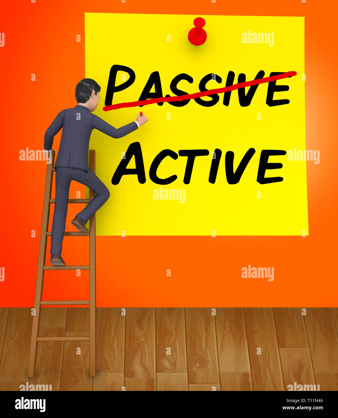 Active Vs Passive Note Shows Positive Energy Attitude Or Negative ...