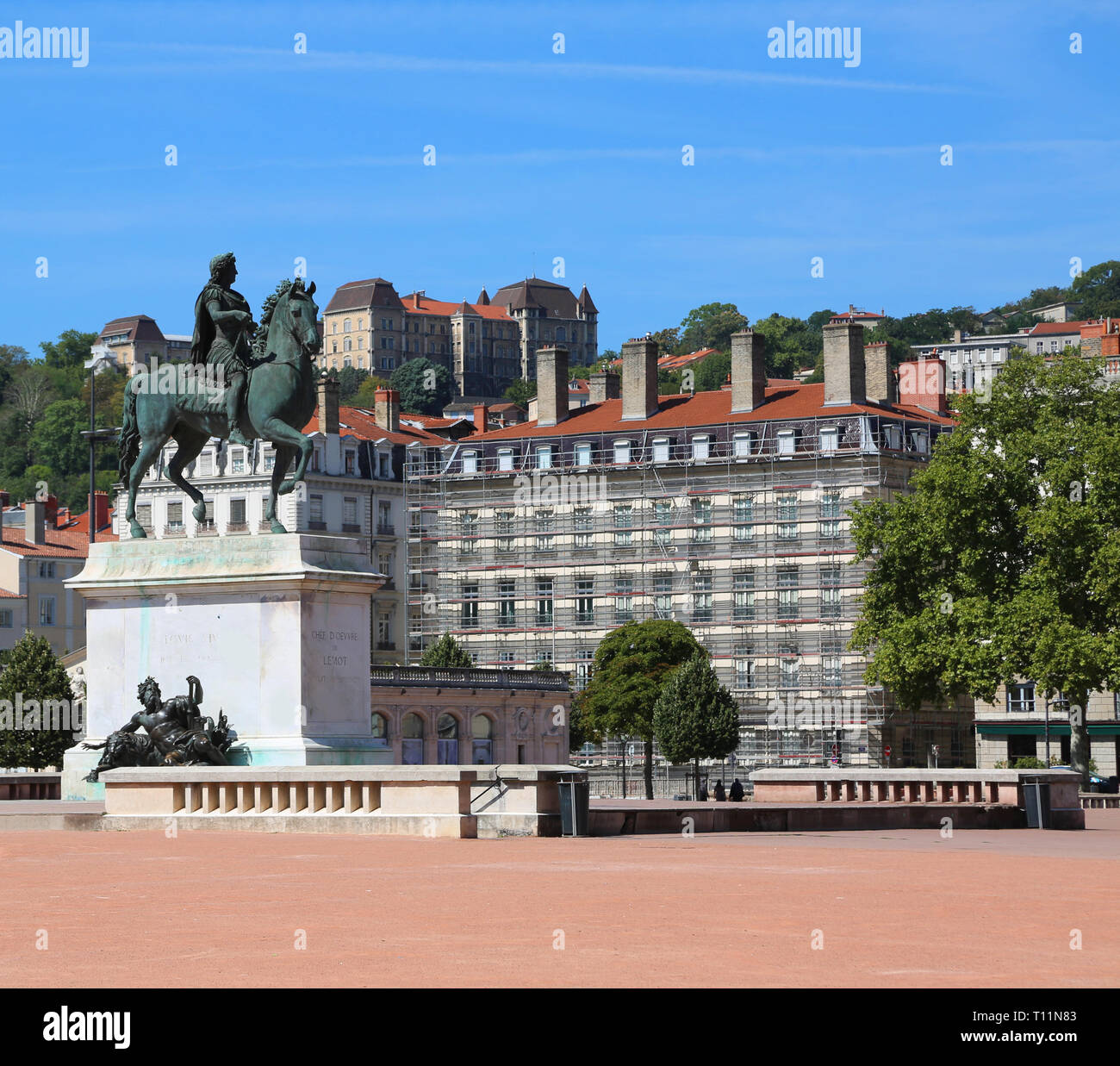 the Main square in Lyon city in France called Place Bellecour is the ...