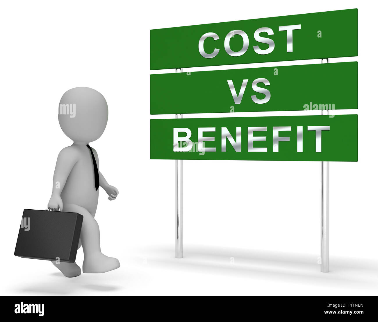 Cost Vs Benefit Sign Means Comparing Price Against Value. Return On ...