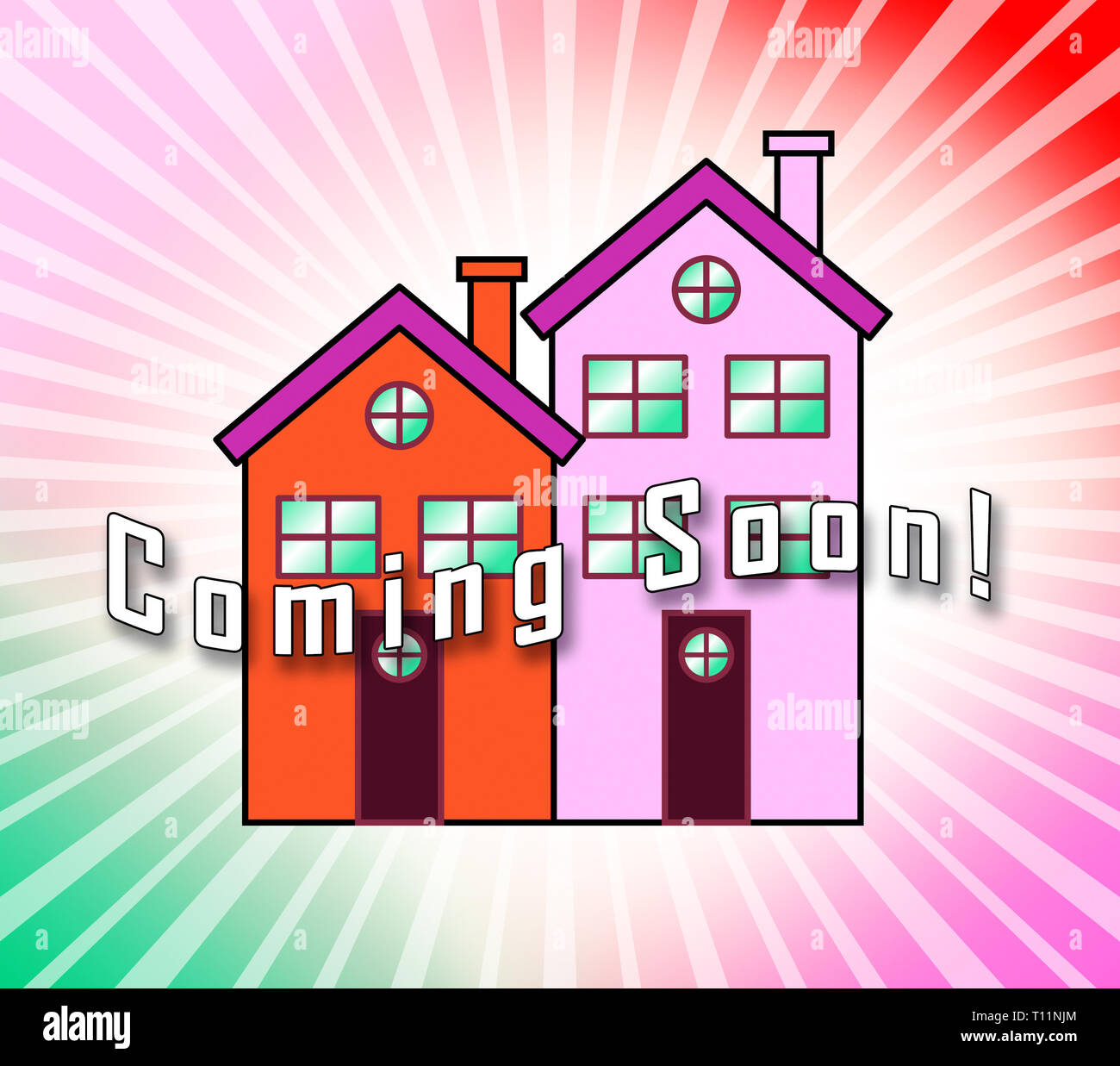 Coming Soon Icon Shows Upcoming Real Estate Property Available. Realty ...