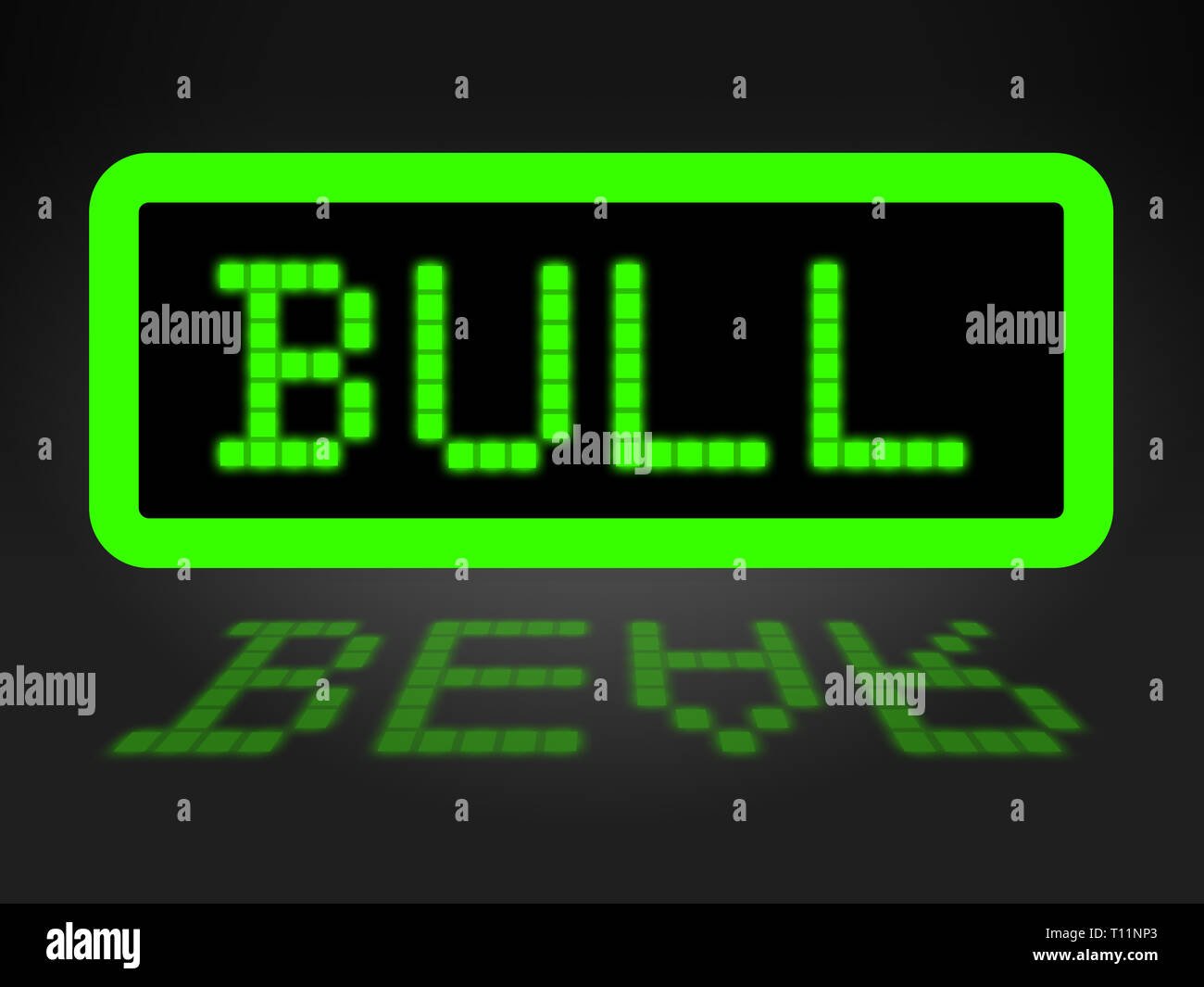Bull Vs Bear Market Sign Means Profit Or Loss Investment Trading. Forex ...