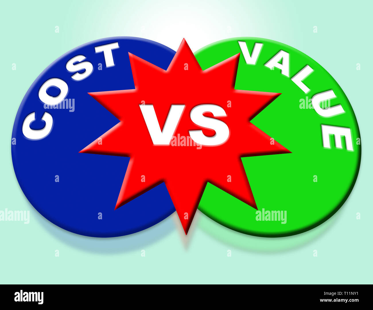 Cost Vs Value Words Denotes Return On Investment Roi. Spending And ...