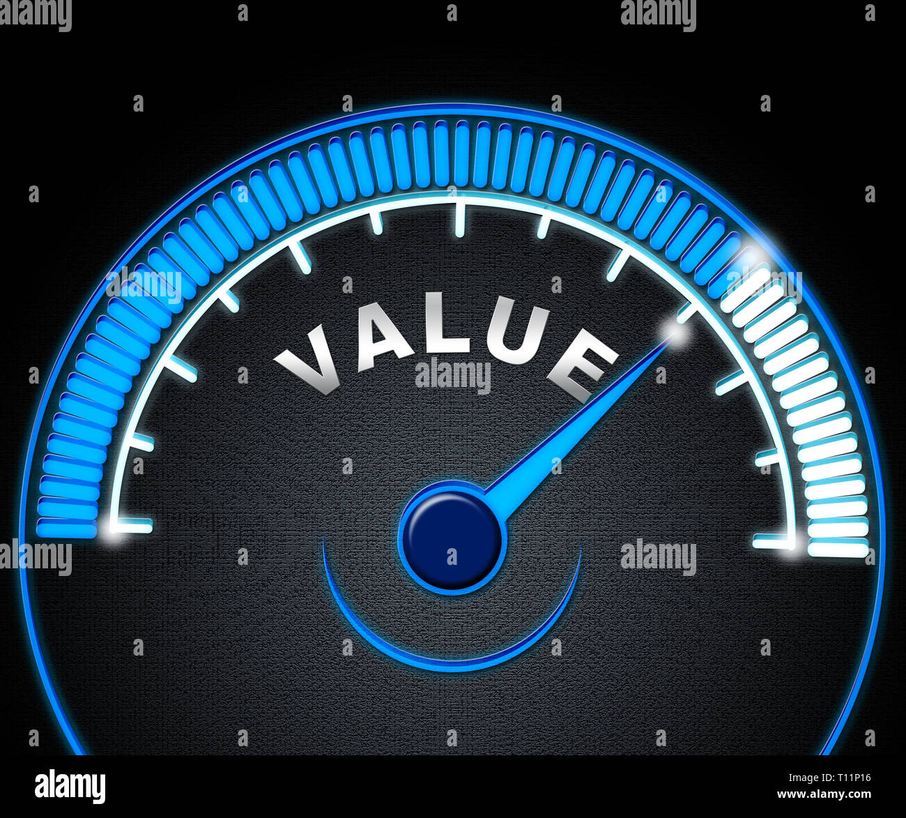 Cost Versus Value Gauge Portrays Spending vs Benefit Received. Analysis ...