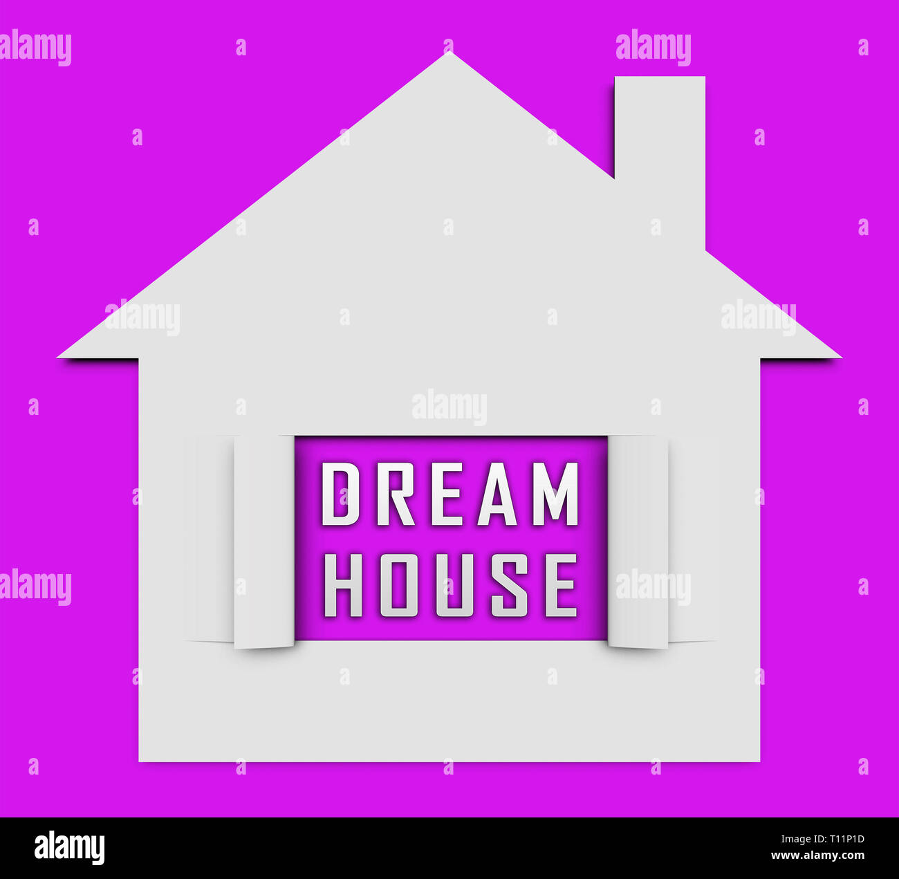 Dream House Or Dreamhouse Icon Depicts Ideal Property For You. Dreaming ...