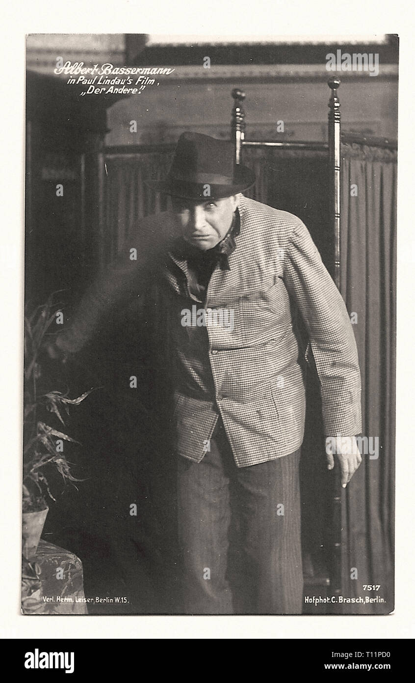 Promotional photography of Albert Bassermann in Der Andere - Silent ...