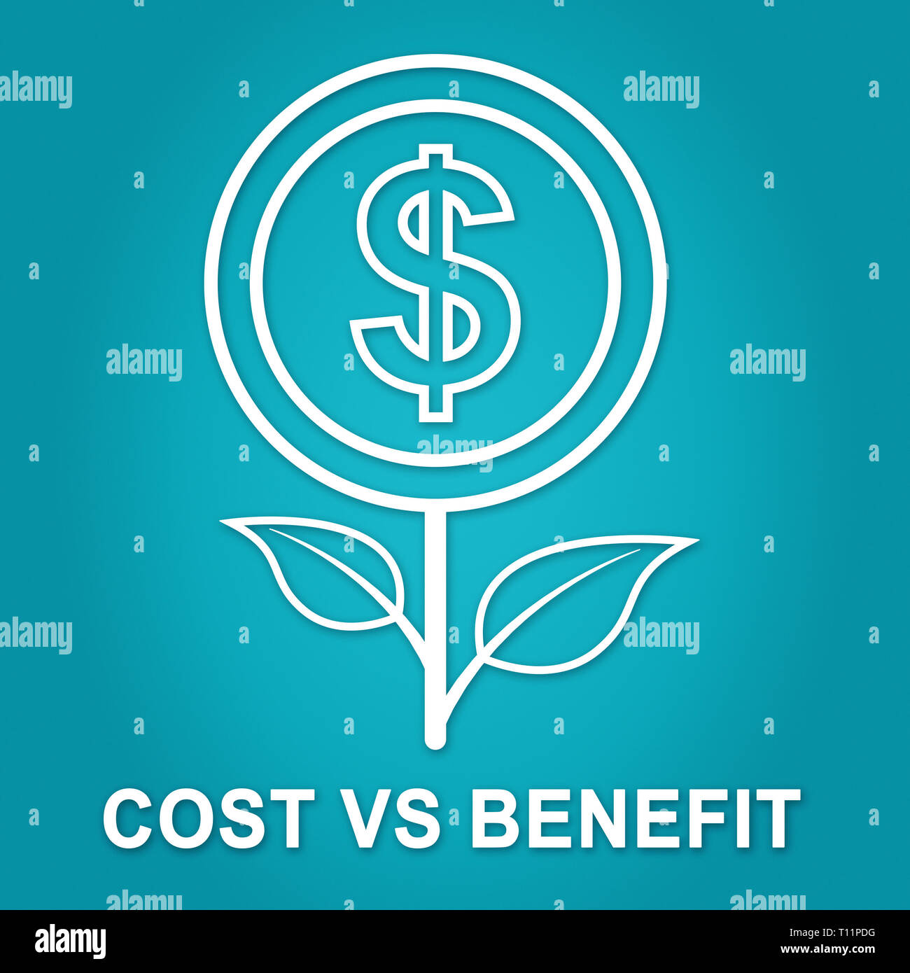 Benefit Versus Cost Flower Means Value Gained Over Money Spent ...