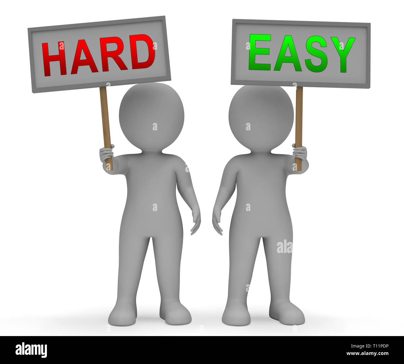 Easy Vs Hard Signs Portray Choice Of Simple Or Difficult Way. Guide To ... Easy Vs Hard Signs Portray Choice Of Simple Or Difficult Way. Guide To ...