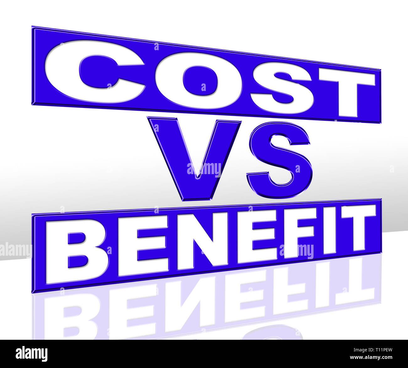 Benefit Versus Cost Sign Means Value Gained Over Money Spent ...