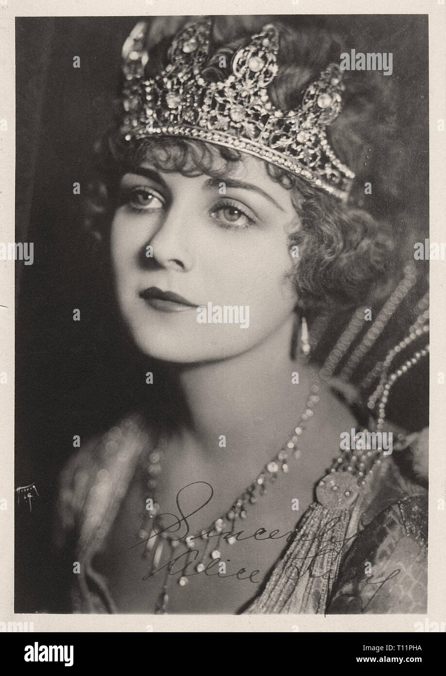 Promotional photography of Alice Terry Ingram - Silent movie era Stock ...