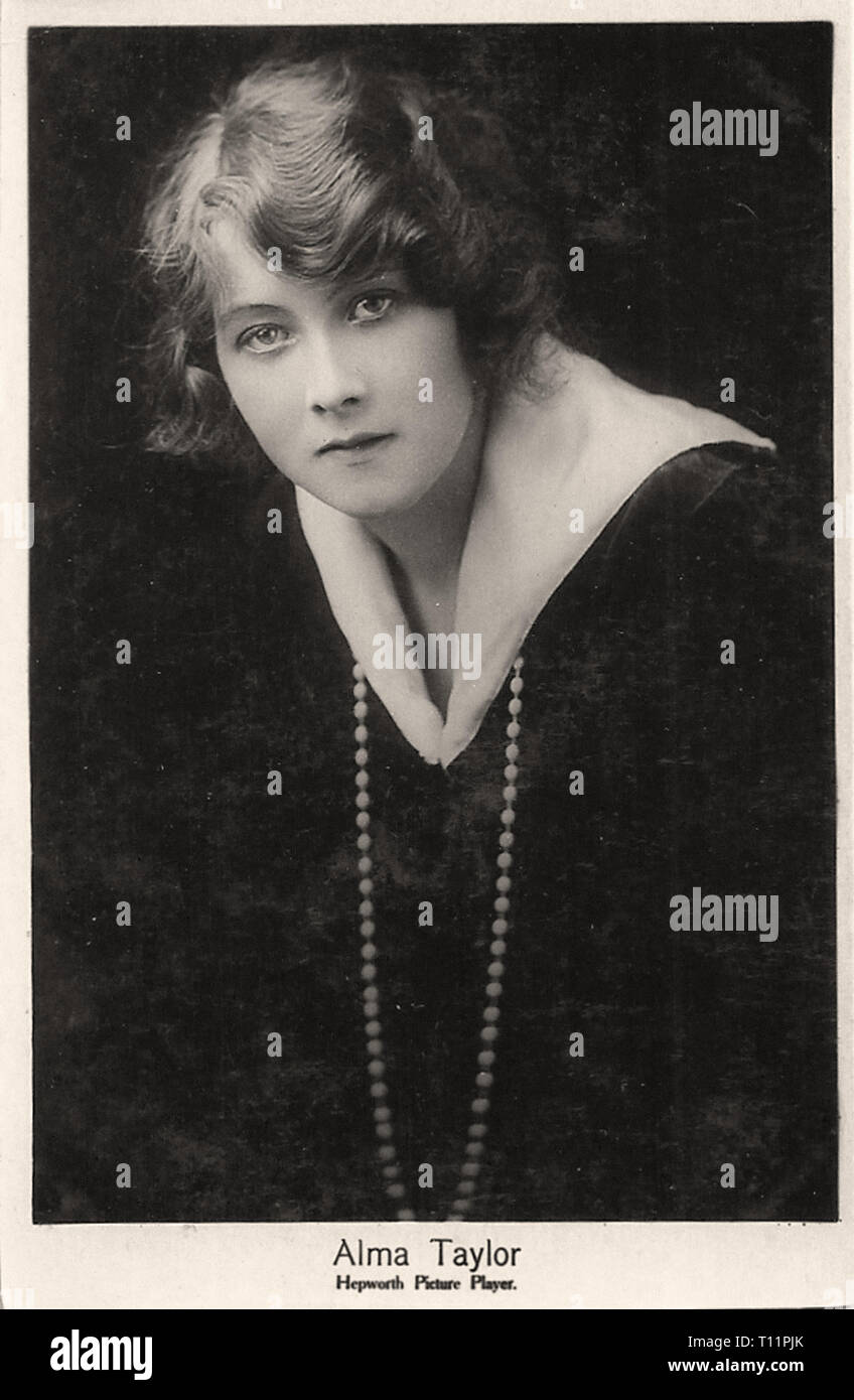 Promotional photography of Alma Taylor - Silent movie era Stock Photo ...