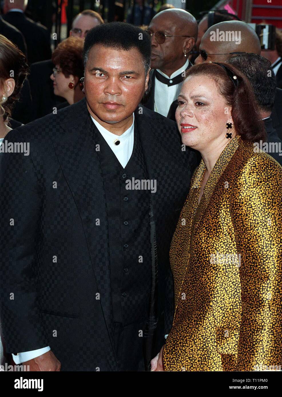 LOS ANGELES, CA. March 25, 1997: Muhammad Ali & wife at the Academy ...