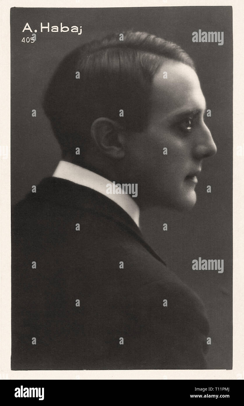Promotional photography of André Habay - Silent movie era Stock Photo ...