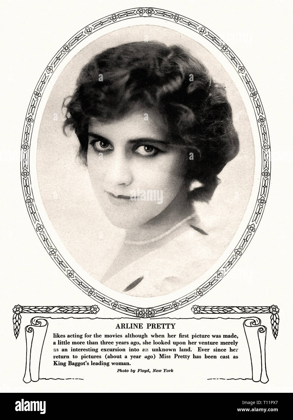 Promotional photography of arline pretty 1915 - Silent movie era Stock ...