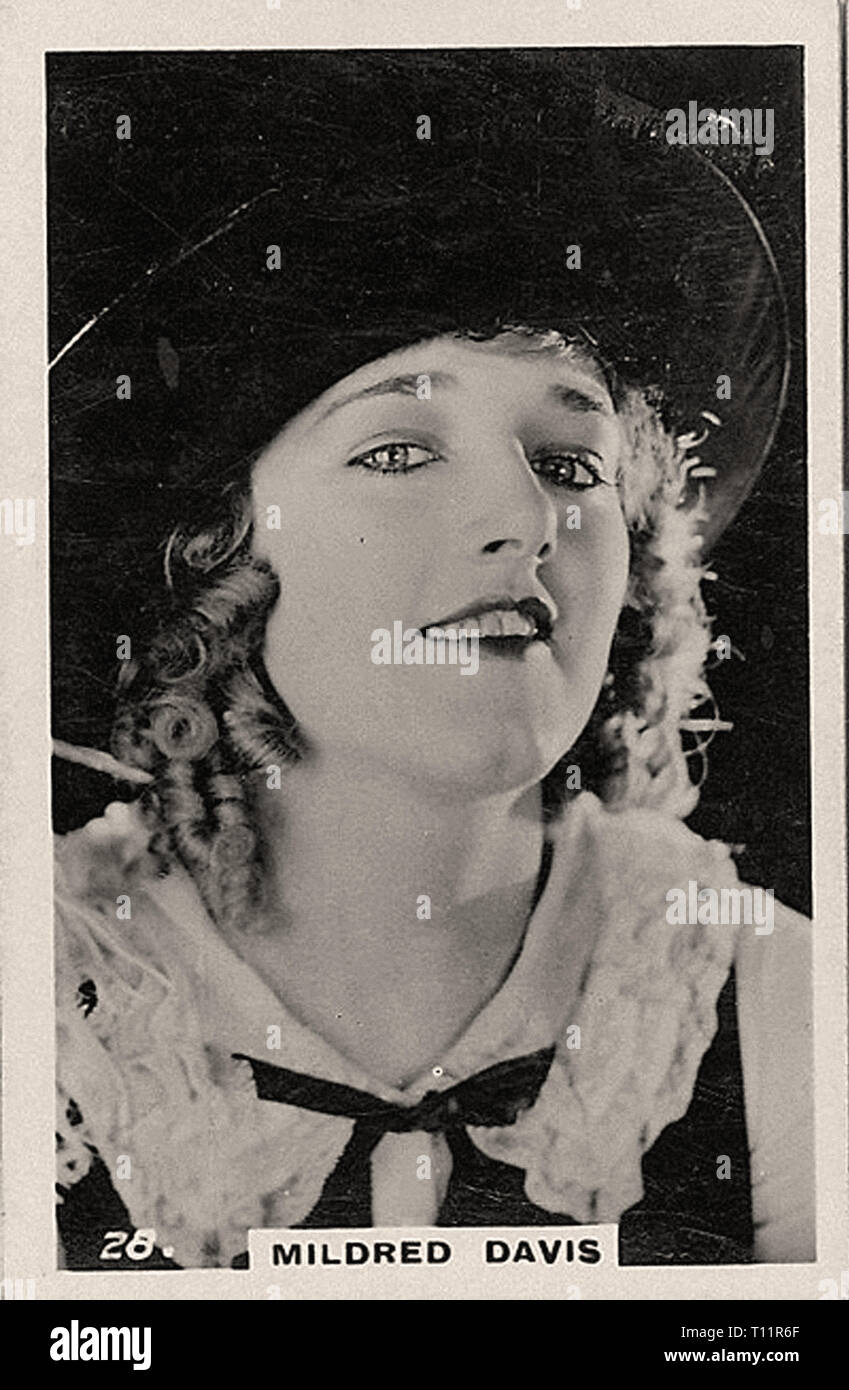 Promotional photography of Bat Beauties 2nd Series No28 Mildred Davis 1901-1969 - Silent movie ...