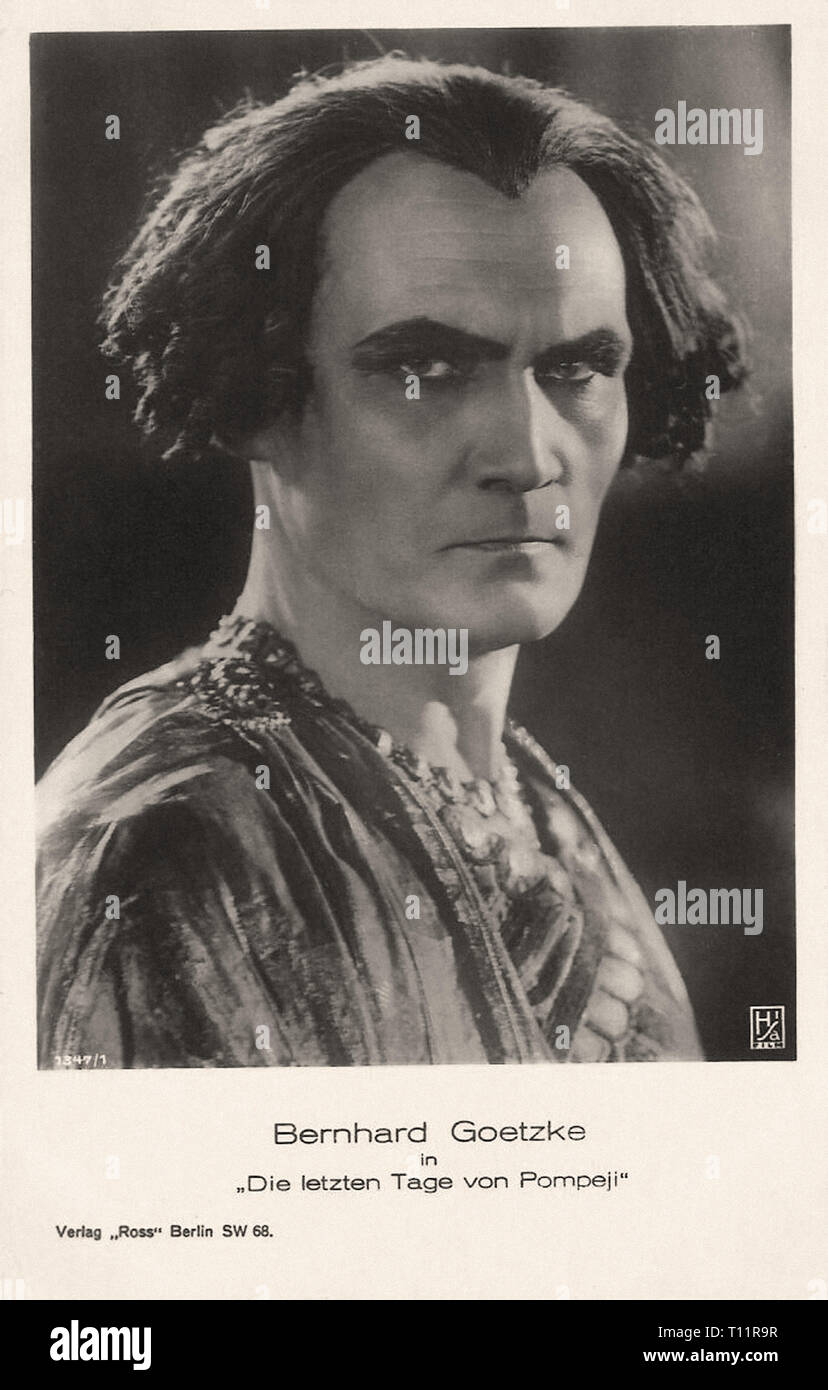 Promotional photography of Bernhard Goetzke in Gli Ultimi Giorni DI Pompei (1926) - Silent movie ...
