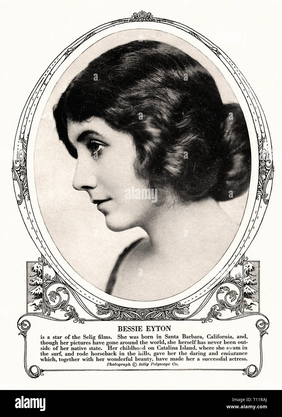 Promotional photography of Bessie Eaton 1915 - Silent movie era Stock ...