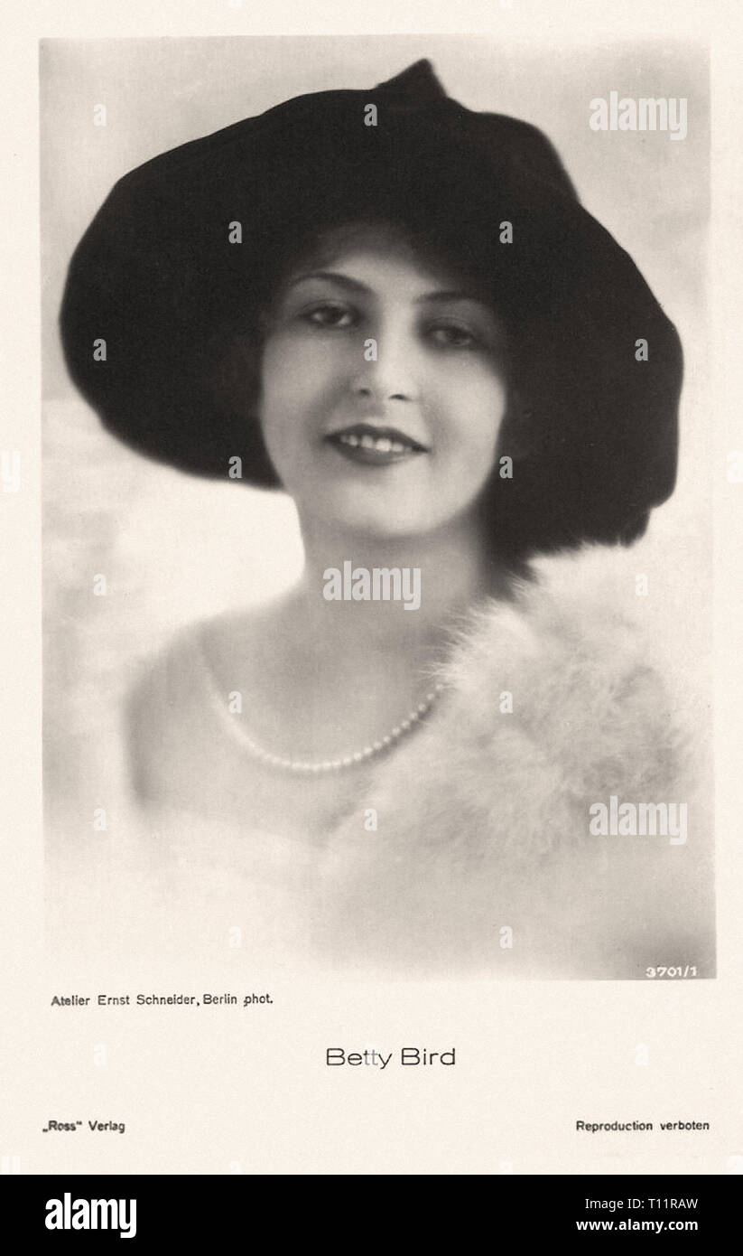 Promotional photography of Betty Bird - Silent movie era Stock Photo ...