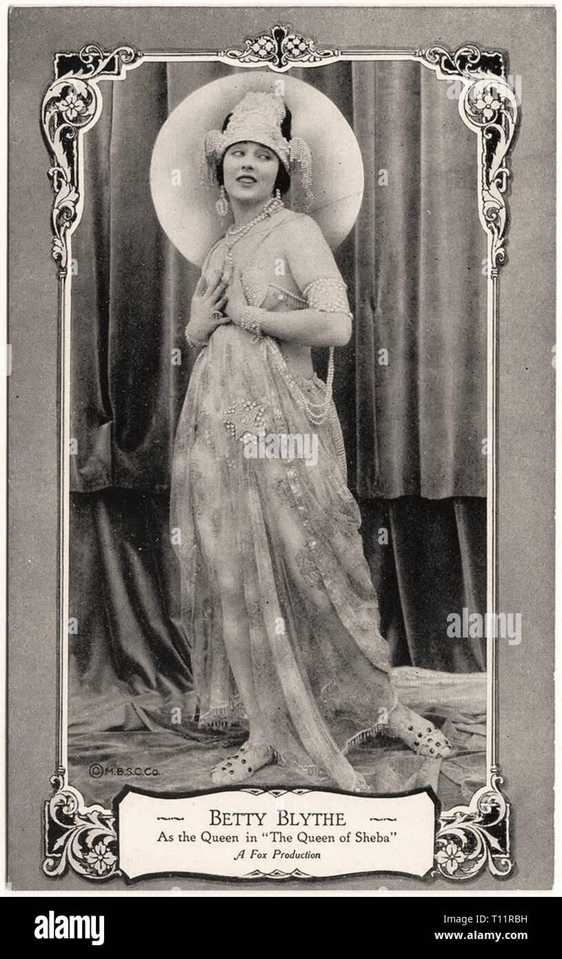 Promotional photography of Betty Blythe 1922 - Silent movie era Stock ...