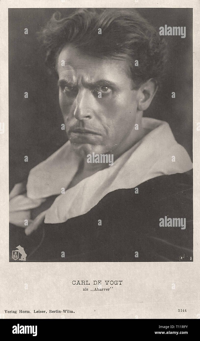 Promotional photography of Carl De Vogt in Ahasver - Silent movie era ...