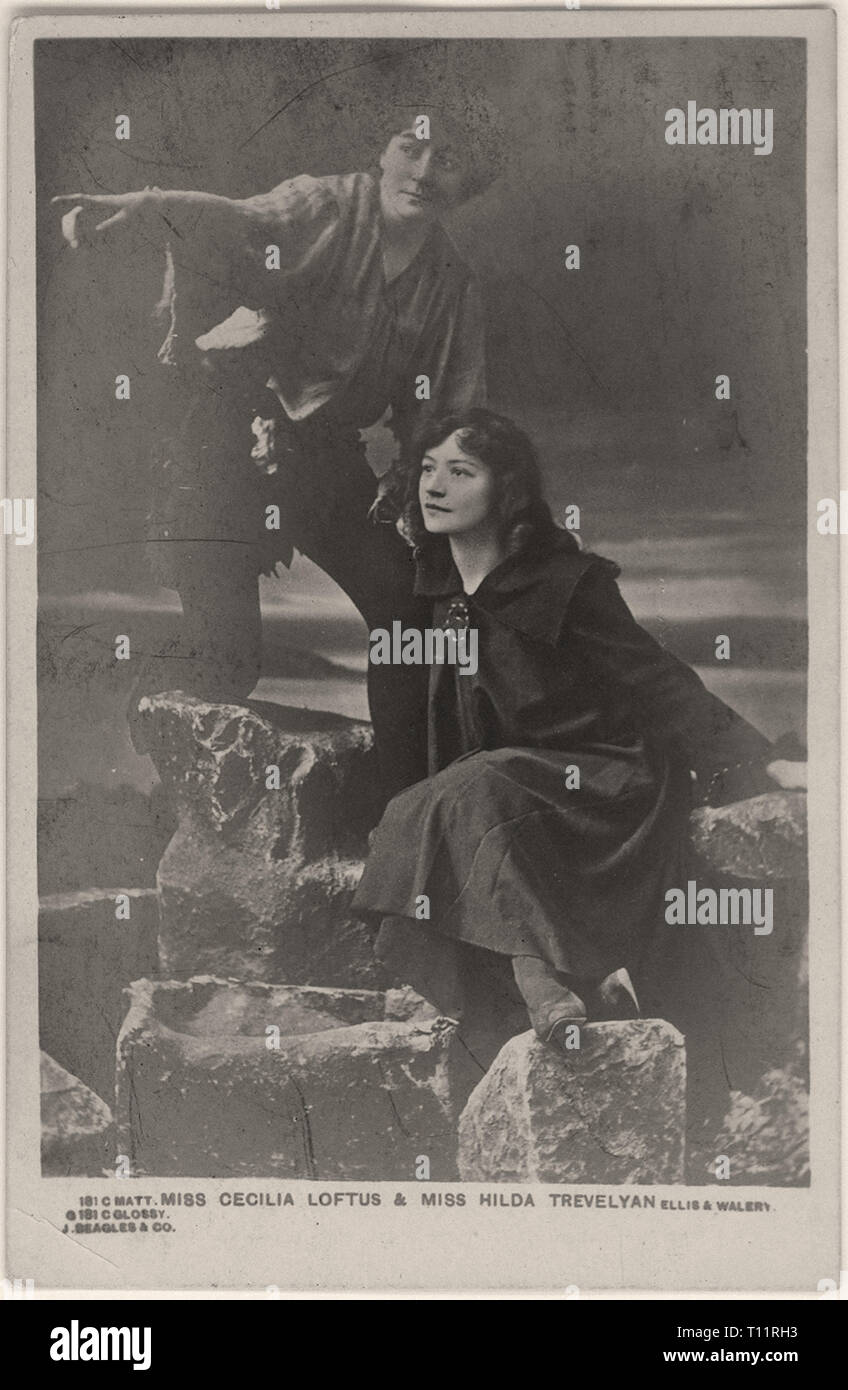 Promotional photography of Cecilia Loftus & Hilda Trevelyan - Silent ...