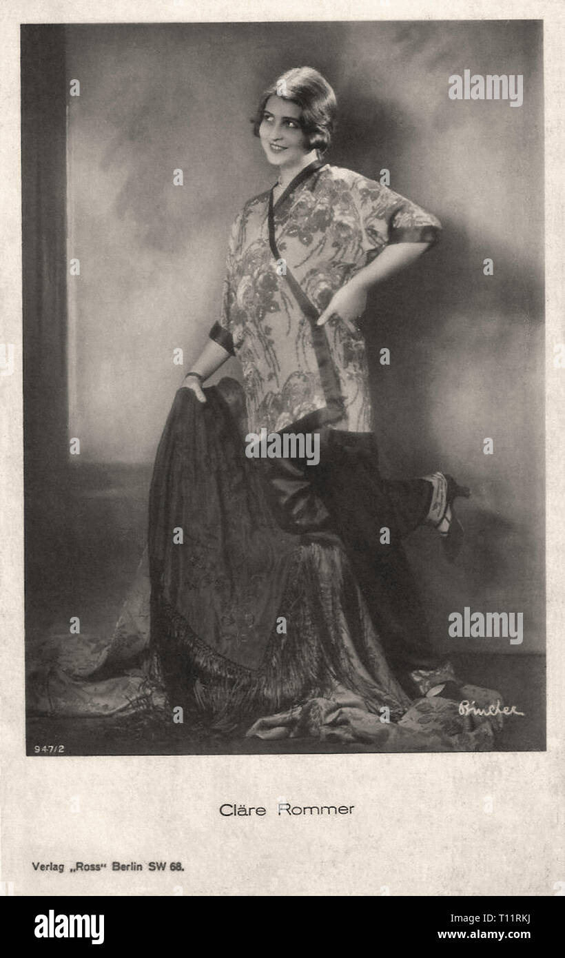 Promotional photography of Claire Rommer - Silent movie era Stock Photo ...