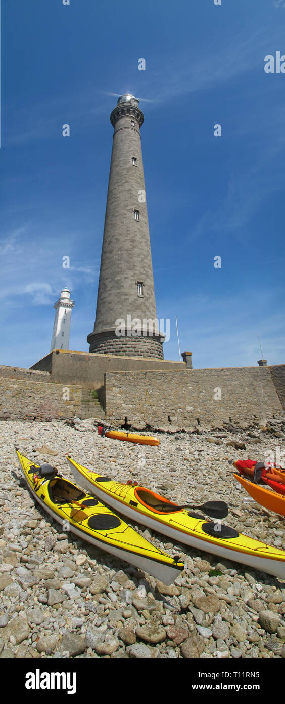 Ile Vierge Lighthouse, Finisterre, Brittany, France Stock Photo - Alamy