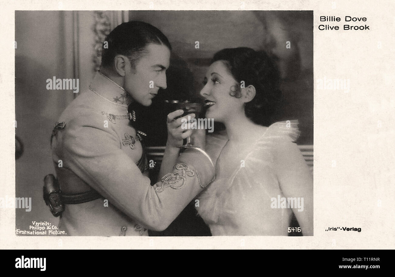 Promotional photography of Clive Brook and Billie Dove - Silent movie ...