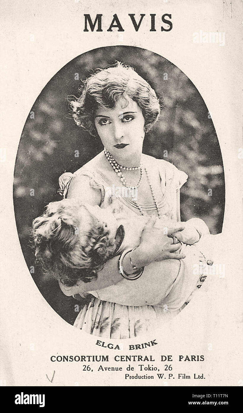 Promotional photography of Elga Brink in Mavis - Silent movie era Stock ...