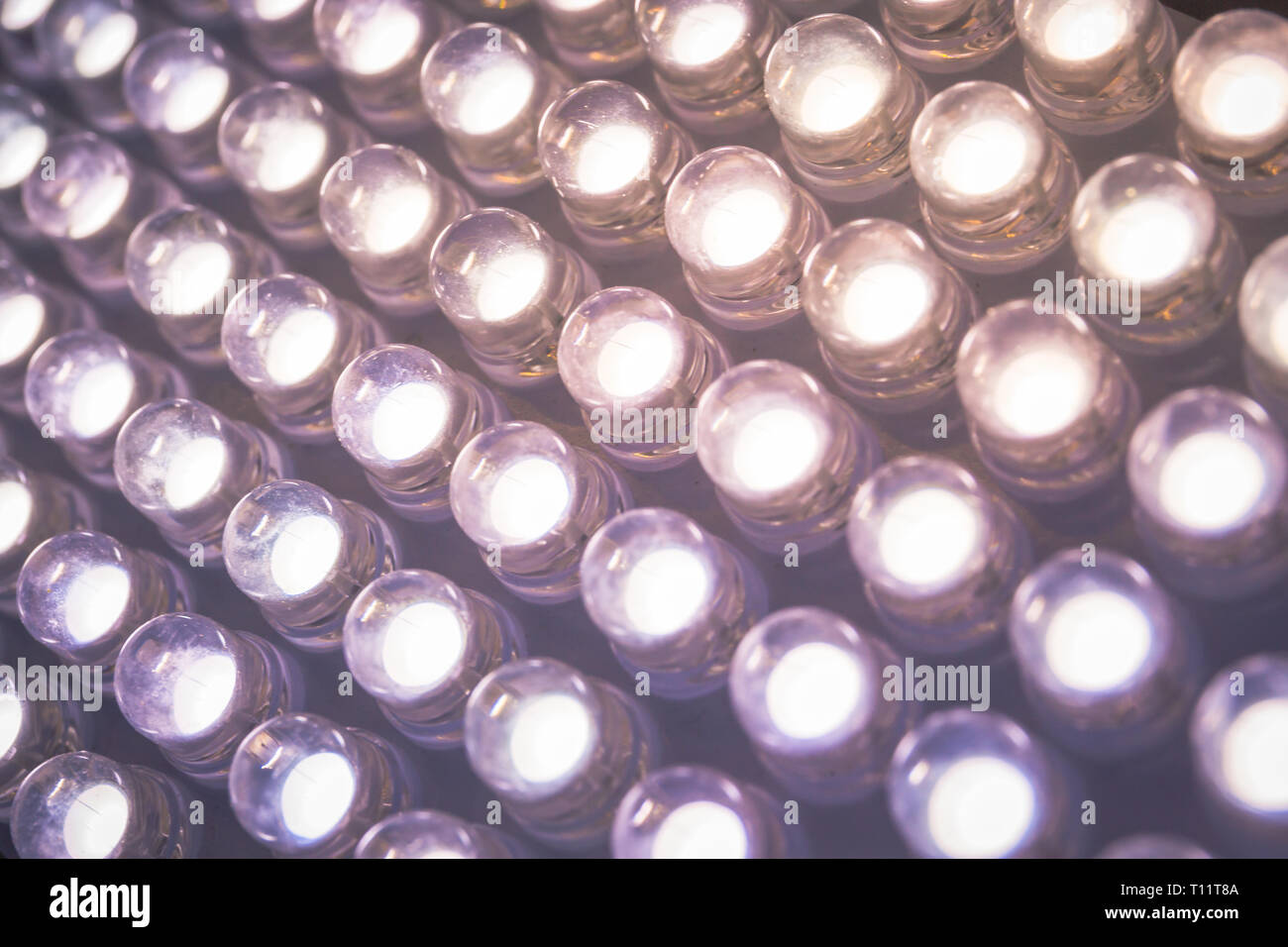 Panel with the LED bulbs Stock Photo - Alamy